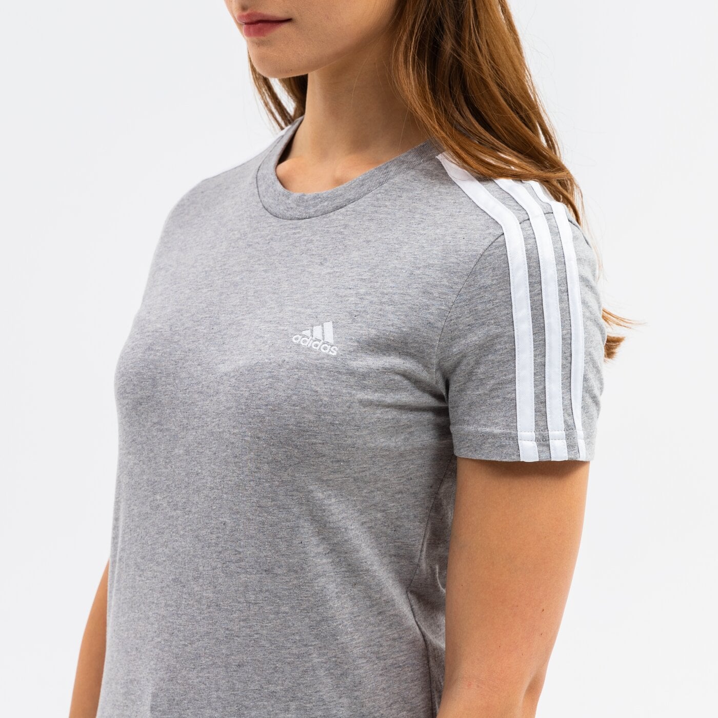 ADIDAS T-SHIRT SS W 3S T (GL0785) szary | Damskie Koszulki | 50 style