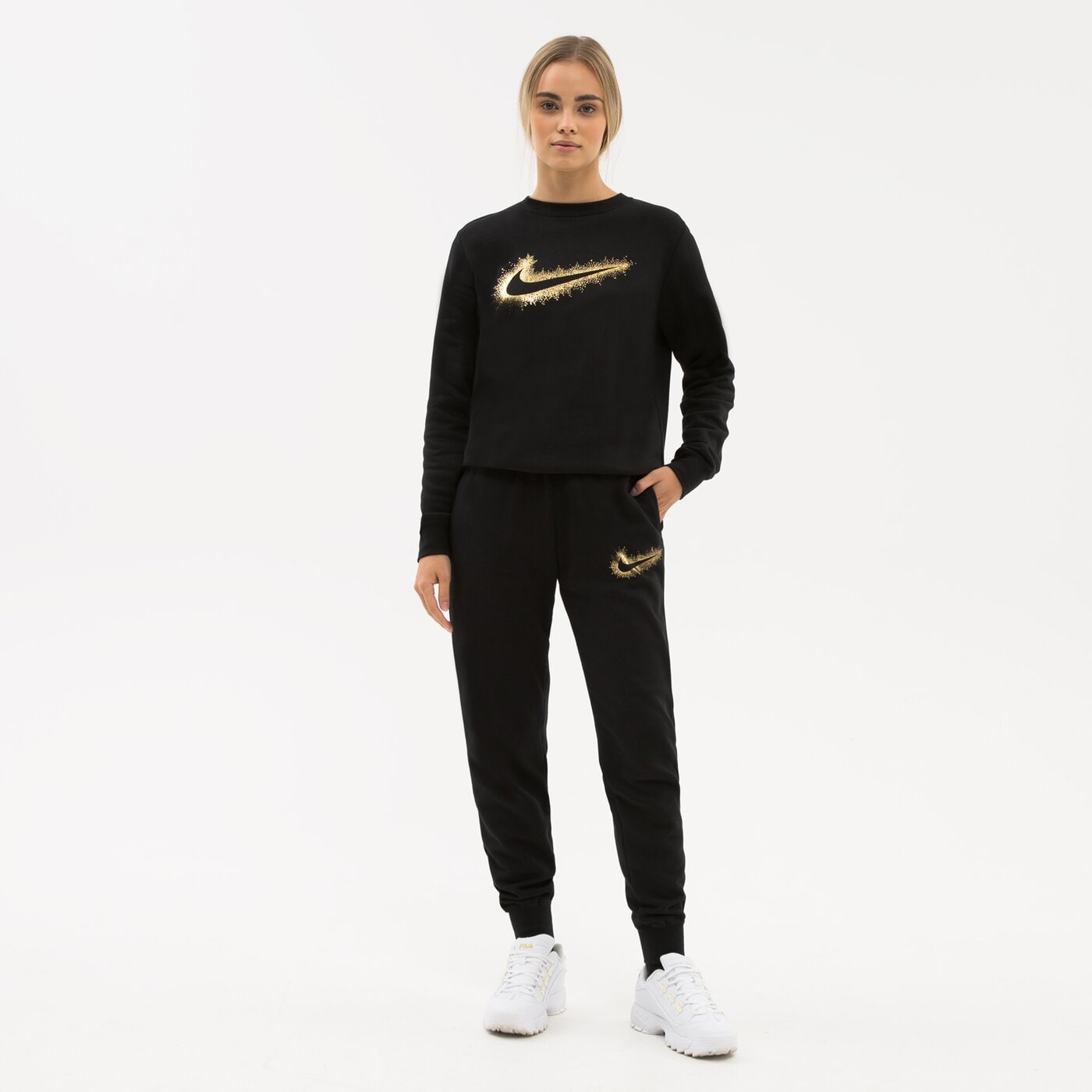 Nike Spodnie W Nsw Strdst Flc Gx Dq6767 010 Czarny Damskie Spodnie