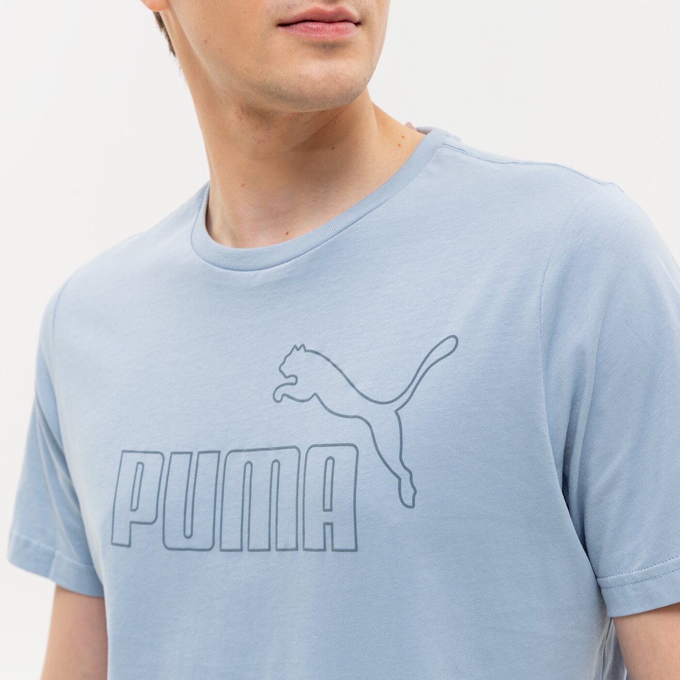 PUMA T-SHIRT ESS ELEVATED (849883 79) niebieski | Męskie Koszulki | 50 ...