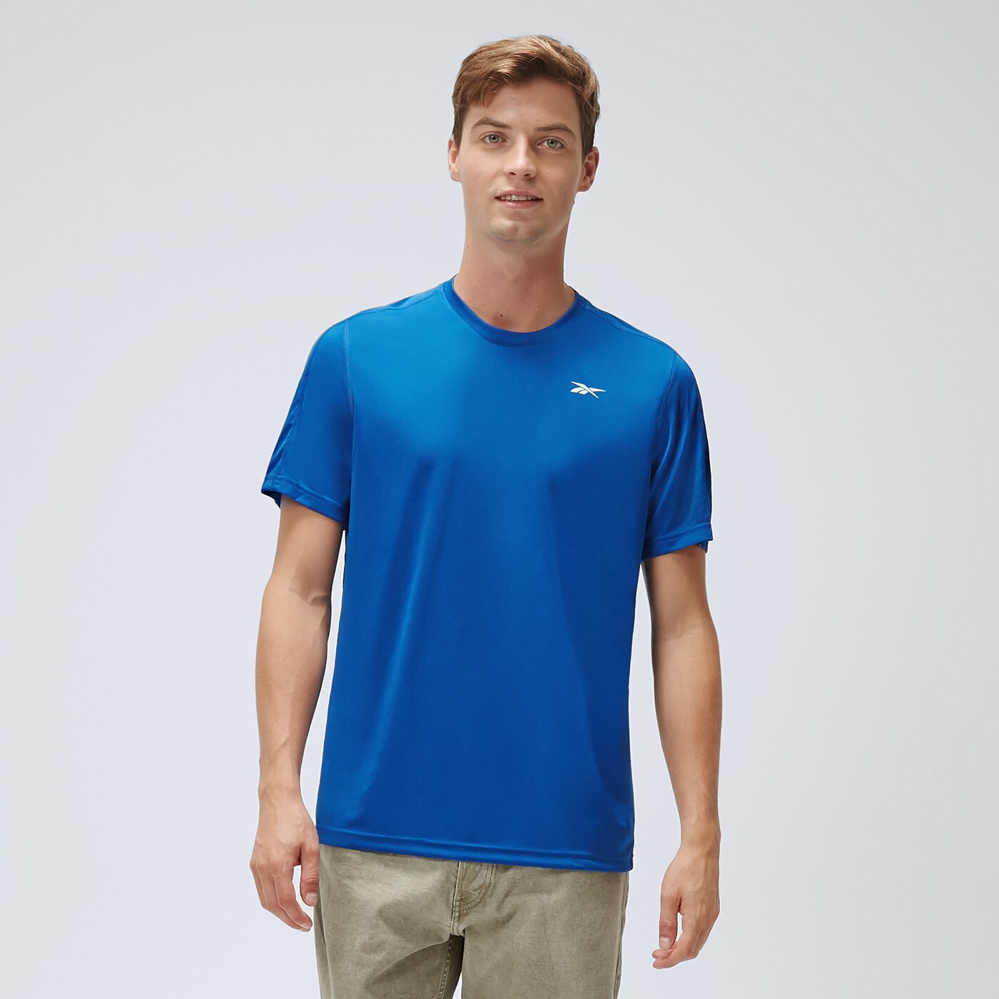 REEBOK T-SHIRT SS TECH (HI3915) niebieski | Męskie Koszulki | 50 style