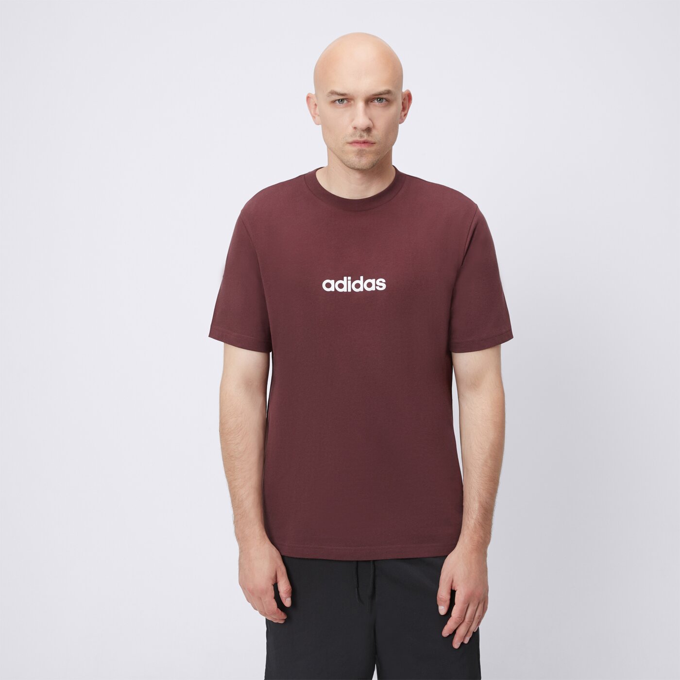 ADIDAS T-SHIRT M LIN SJ T (JE8998) bordowy | Męskie Koszulki | 50 style