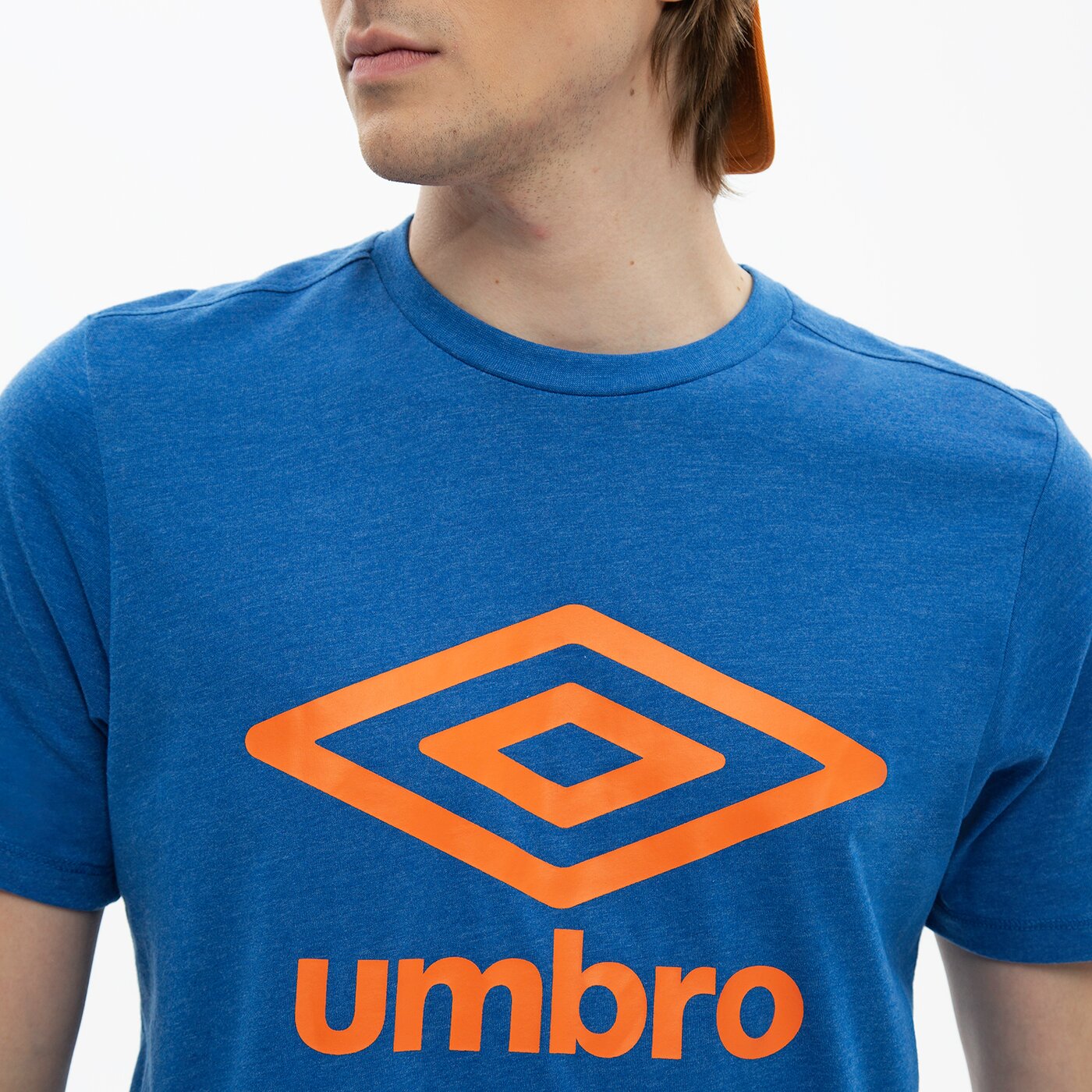 UMBRO T-SHIRT FW LARGE LOGO COTTON (65352U-LC6) niebieski | Męskie Koszulki | 50 style