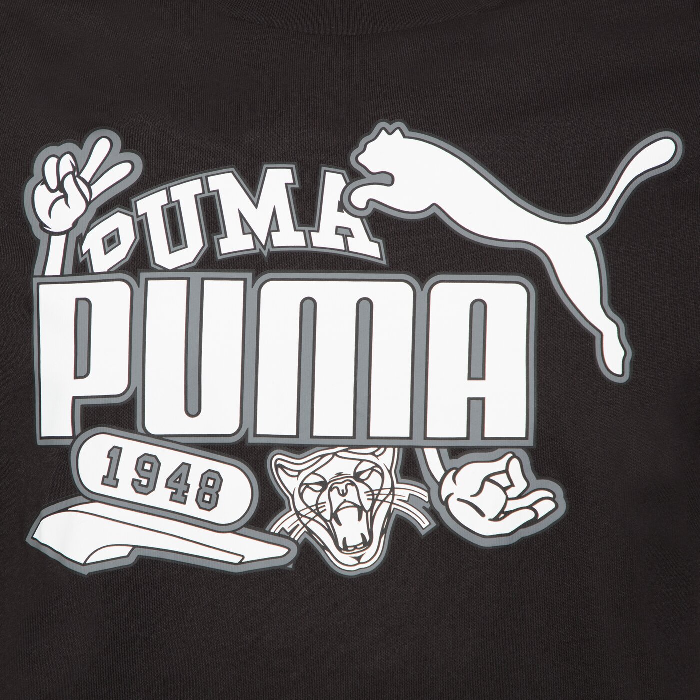 PUMA T-SHIRT GRAPHICS ICON (67447601) czarny | Męskie Koszulki | 50 style