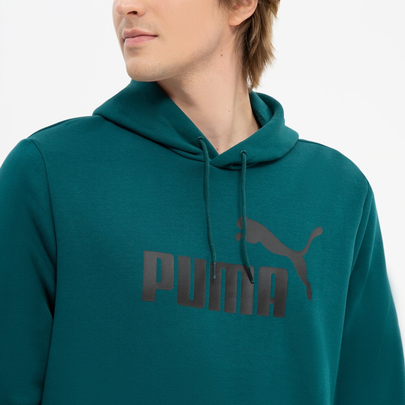 PUMA BLUZA Z KAPTUREM ESS BIG LOGO HOODIE FL (S) (586687 20) zielony ...