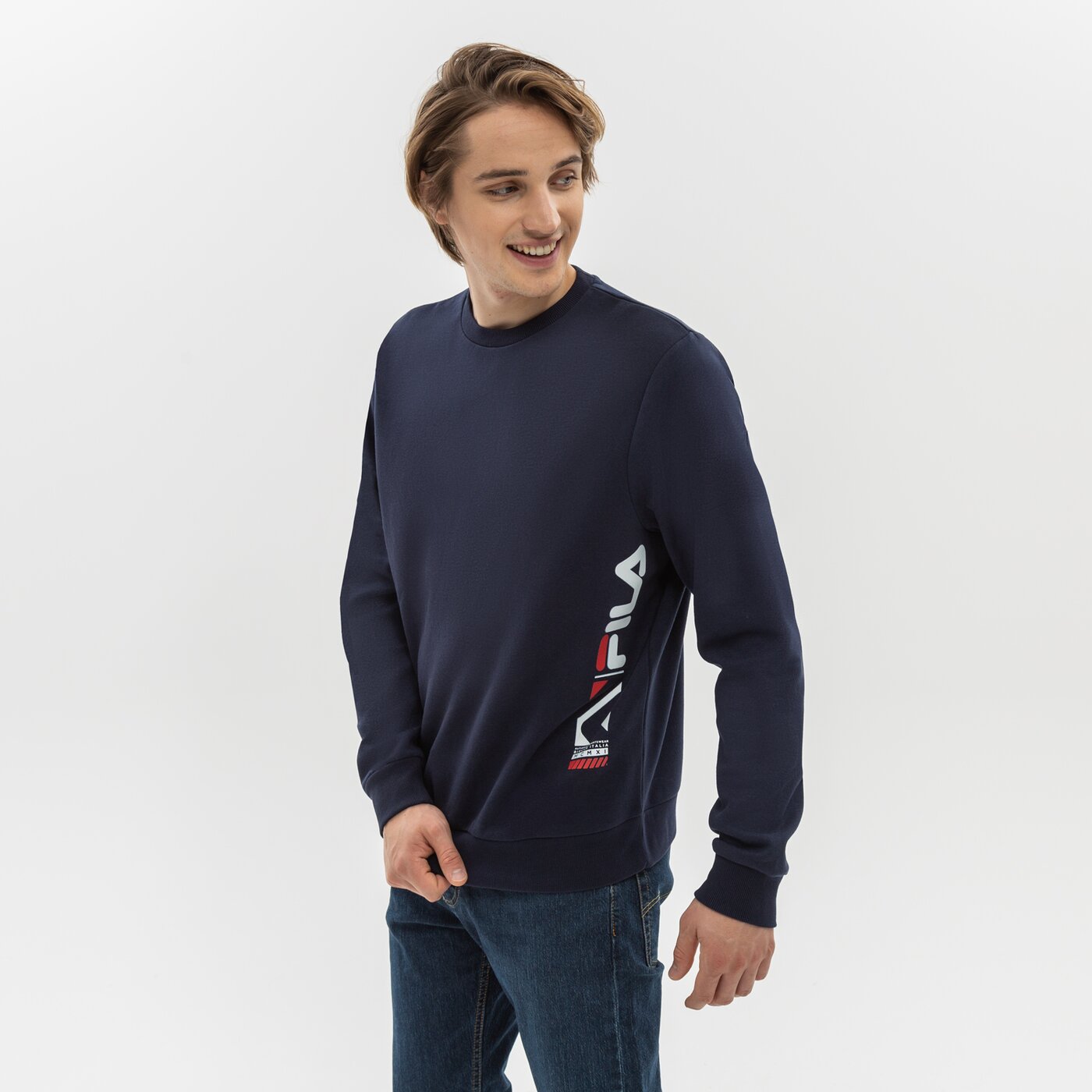 FILA BLUZA BOOKER (FW22SPM024410) granatowy | Męskie Bluzy | 50 style