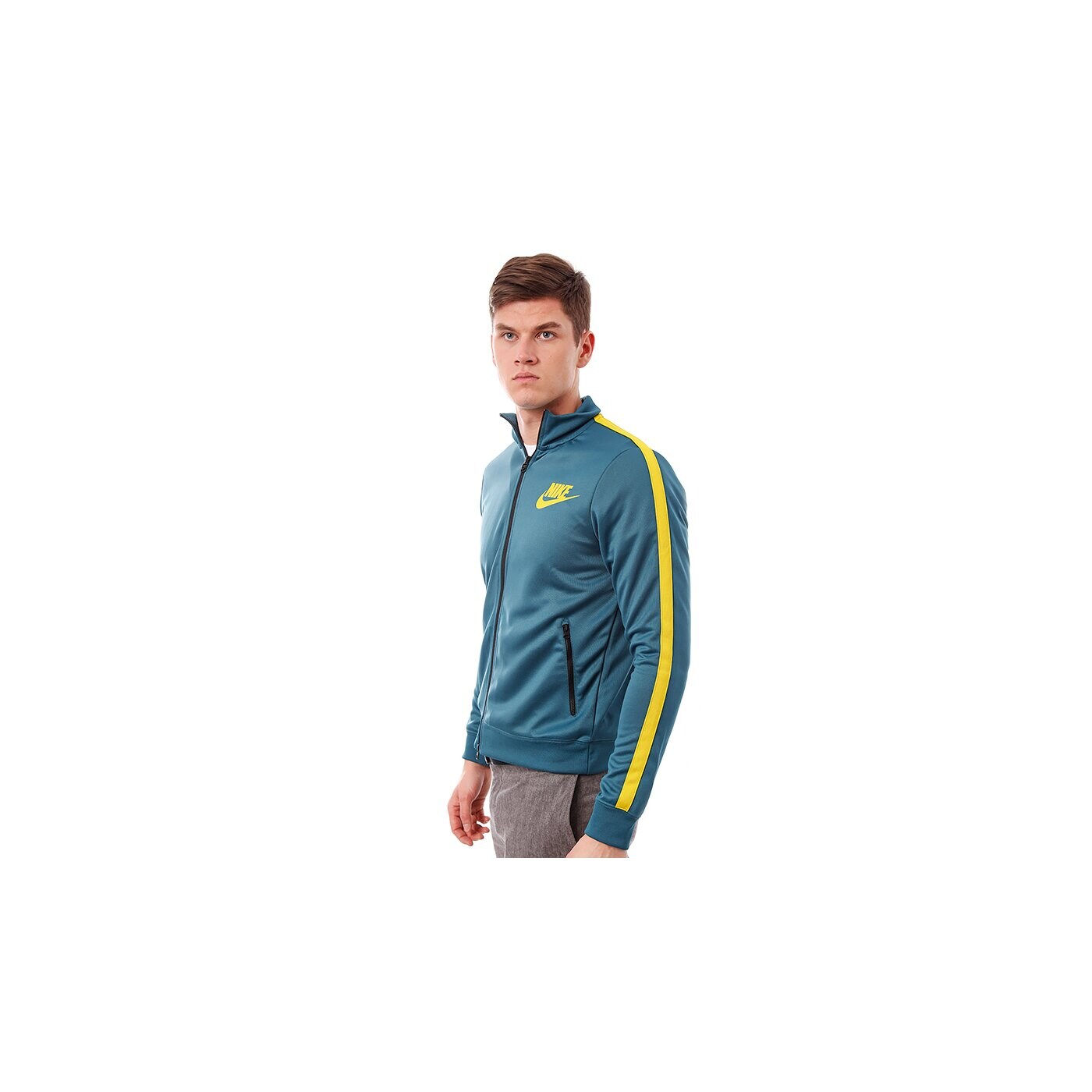 NIKE BLUZA TRACK JACKET-LOGO (544139372) zielony | Męskie Bluzy | 50 style
