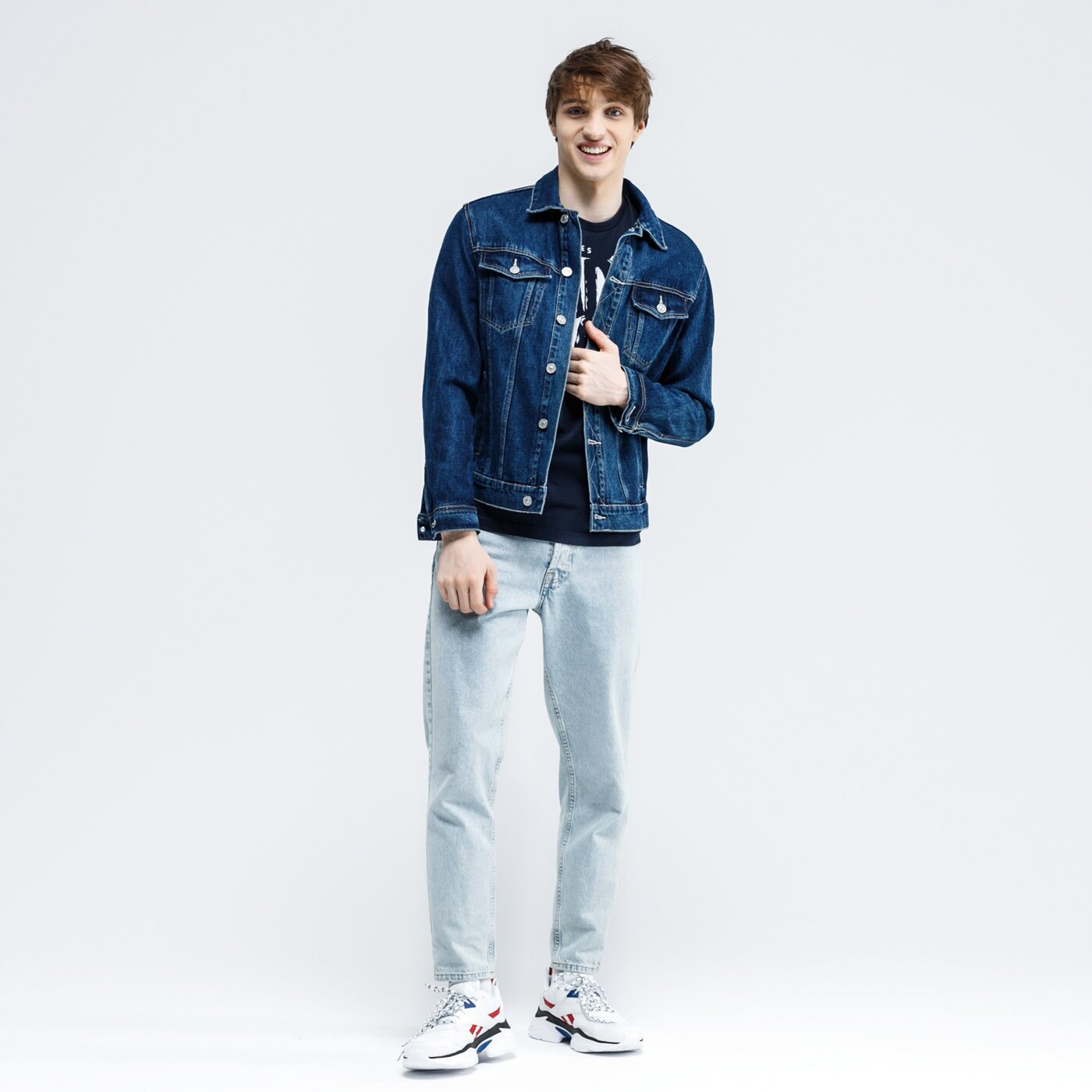 ADIDAS T-SHIRT M STMP T (FM6246) granatowy | Męskie Koszulki | 50 style