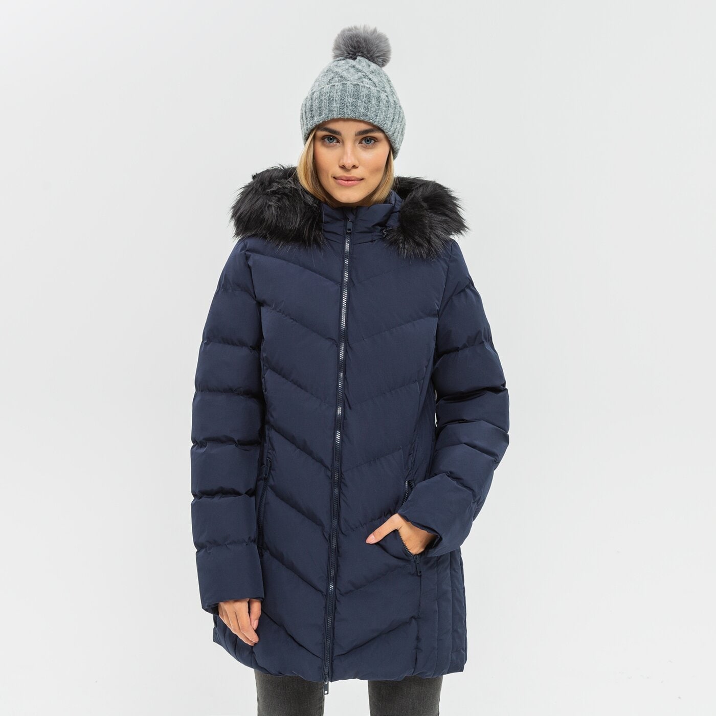 UP8 KURTKA ZIMOWA ATABASCA (UP322KUD13001) granatowy | Damskie Kurtki ...