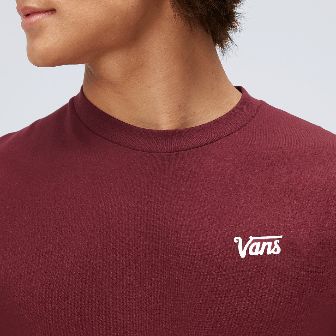 VANS T-SHIRT MINI SCRIPT-B (VN0A7Y3SBRG1) bordowy | Męskie Koszulki ...