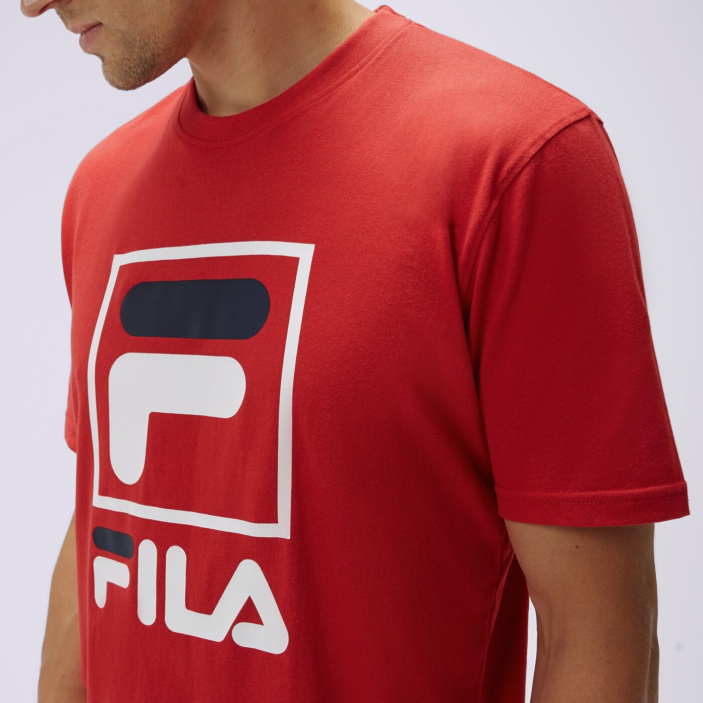 FILA T-SHIRT FELIX (SS19SPM010640) czerwony | Męskie Koszulki | 50 style