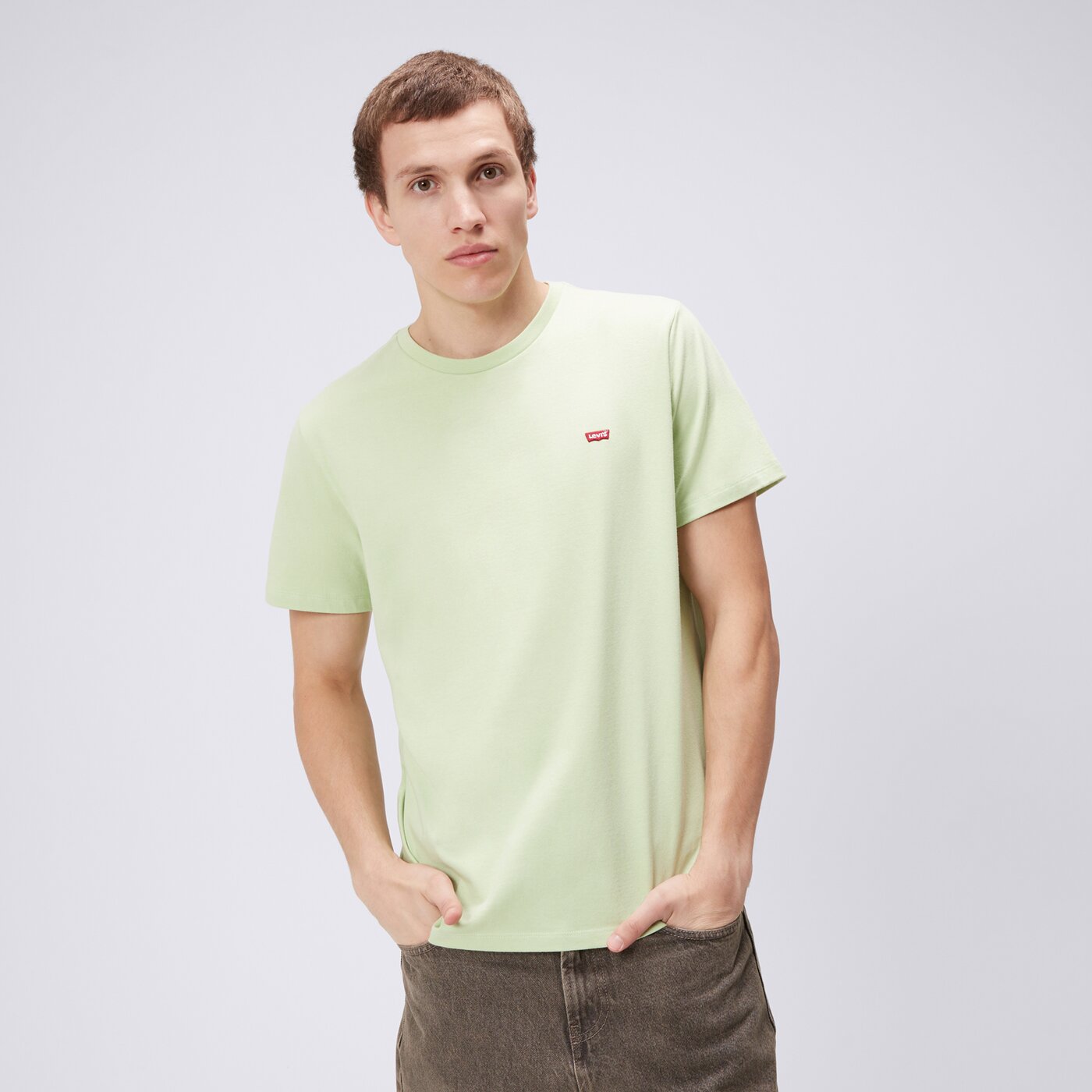 LEVI'S T-SHIRT SS ORIGINAL HM TEE GREENS (56605-0299) zielony | Męskie ...