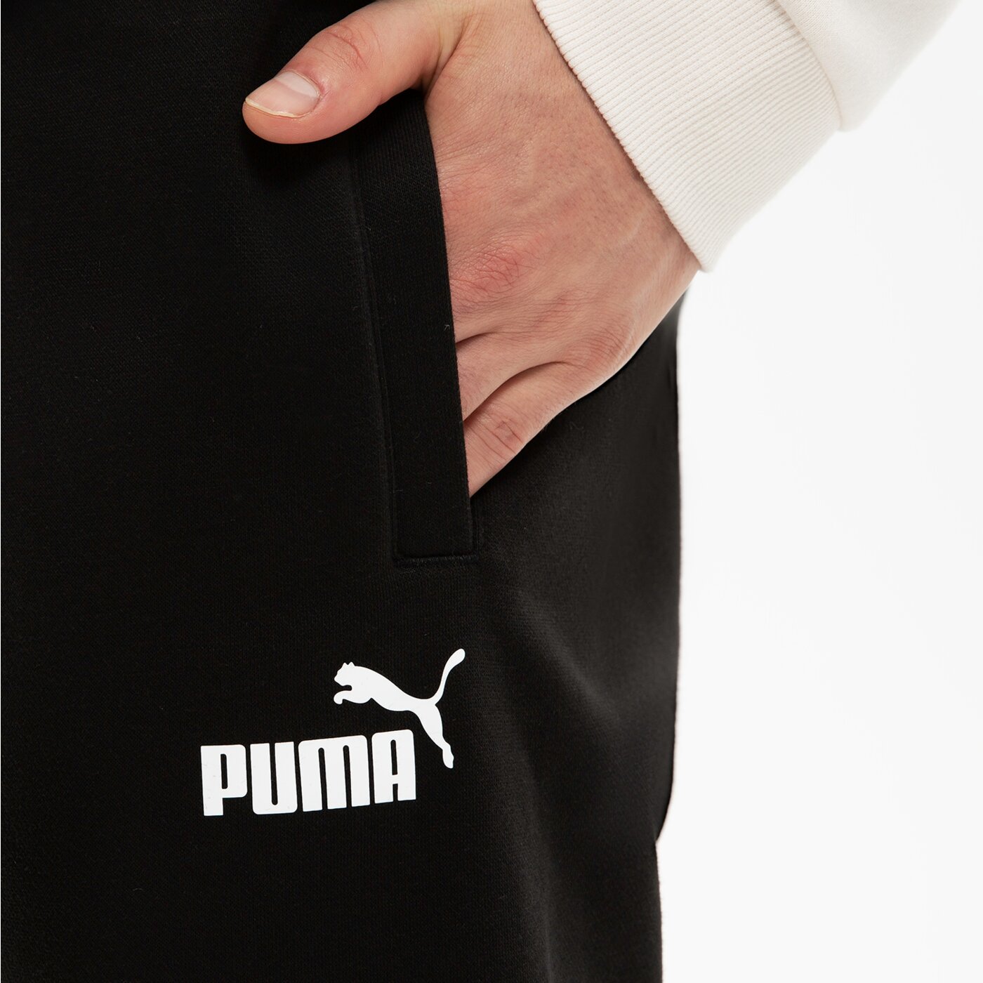 PUMA SPODNIE PUMA POWER LOGO FL CL (849796 01) czarny | Męskie Spodnie ...
