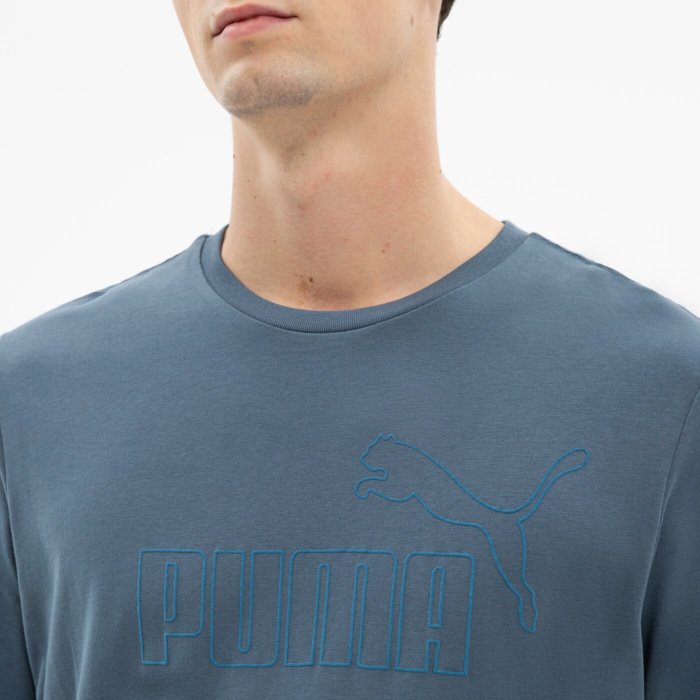 PUMA T-SHIRT ESS ELEVATED (849883 18) niebieski | Męskie Koszulki | 50 ...