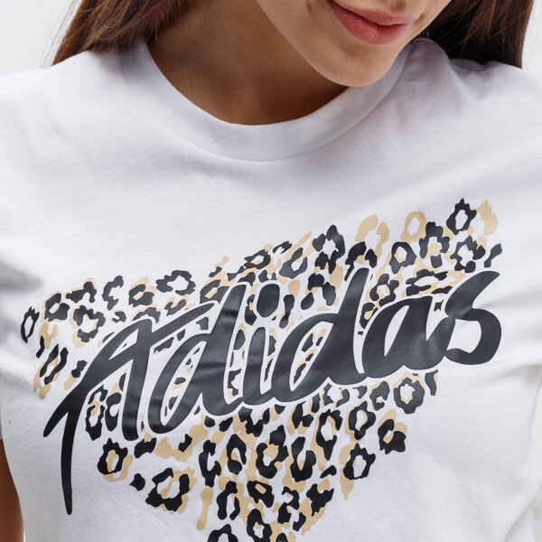 ADIDAS T-SHIRT W LEO G T (GL0845) biały | Damskie Koszulki | 50 style