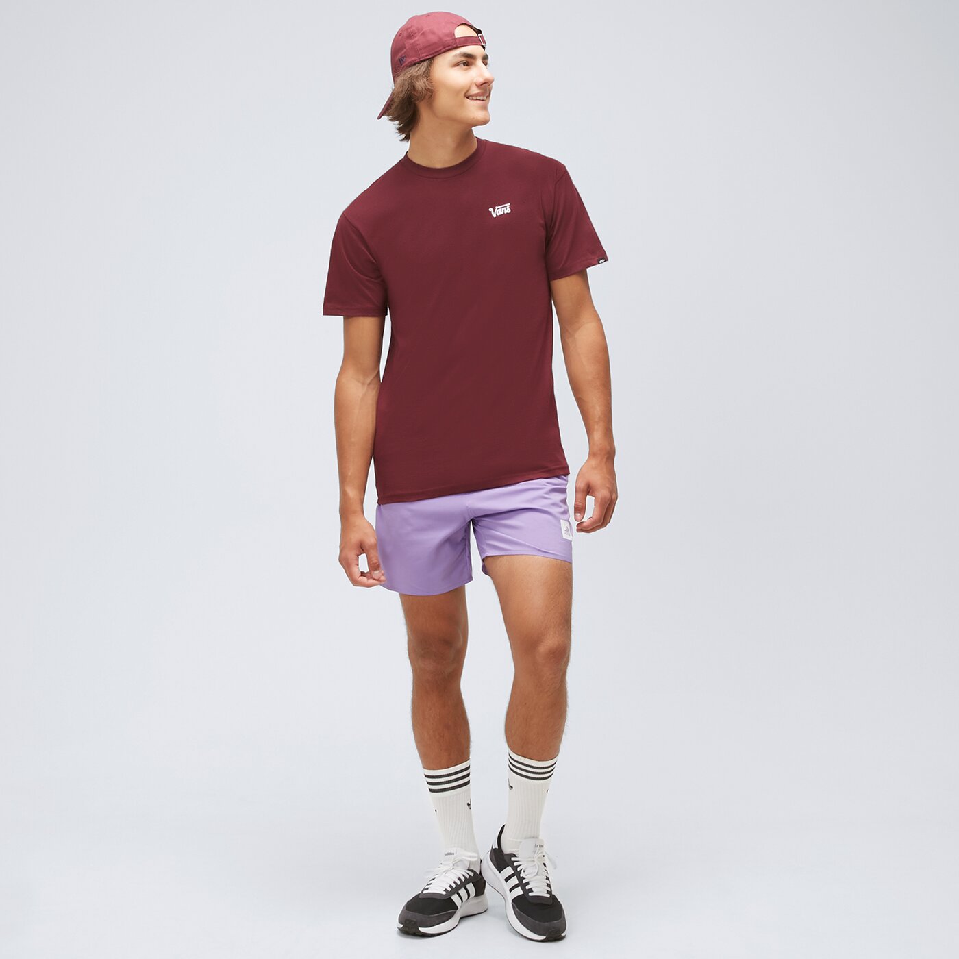 VANS T-SHIRT MINI SCRIPT-B (VN0A7Y3SBRG1) bordowy | Męskie Koszulki ...