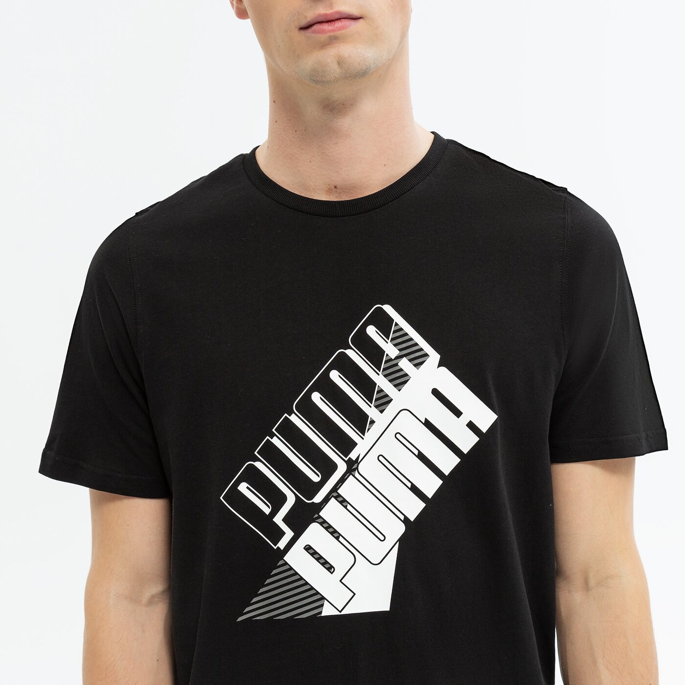 PUMA T-SHIRT PUMA POWER LOGO (849788 01) czarny | Męskie Koszulki | 50 ...